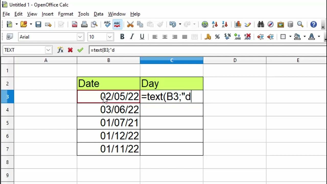 Text formula in Open Office Calc@COMPUTEREXCELSOLUTION - YouTube