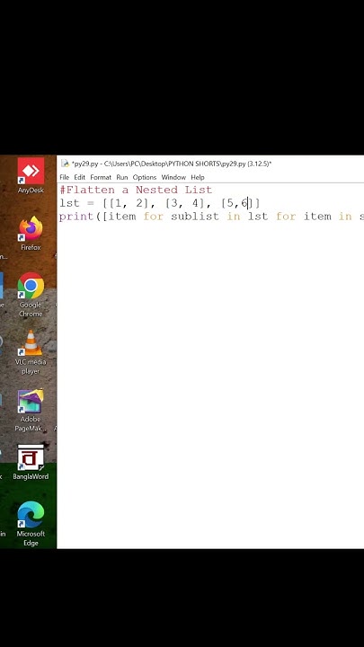 Flatten A Nested List In Python Python Coding Programming