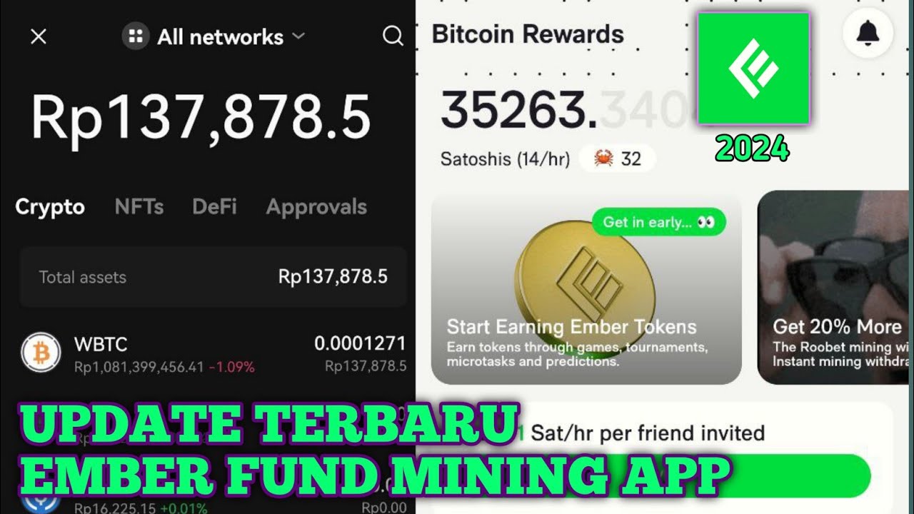 GRATISAN !! update apk mining bitcoin gratis terbaik di android 2024 - ember fund - YouTube