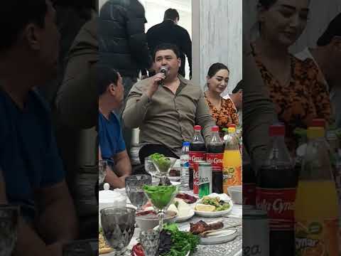 Bally hajyýewiñ ogly Suhan Hajyýew bilen Nury haýko halypalar Berdi bagşyñ ýaş toýunda eden çykyşy