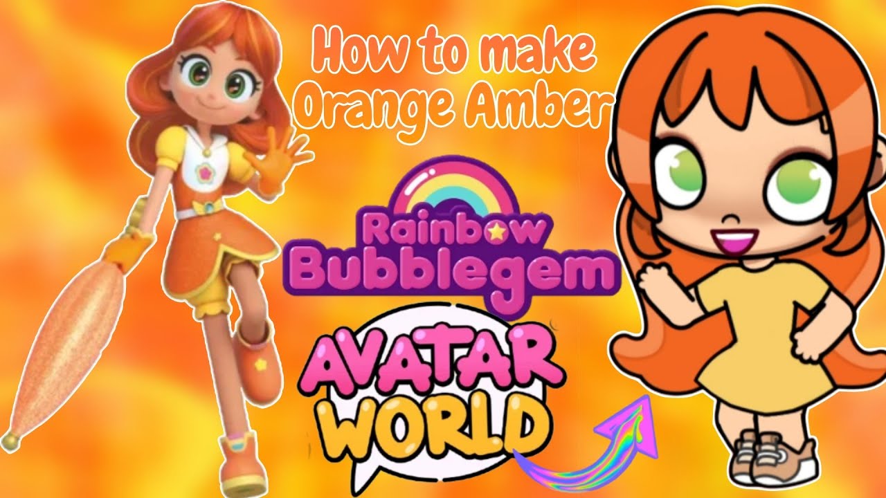 Orange Amber🧡Rainbow Bubblegem🍁 into Avatar World #avatarworld # ...