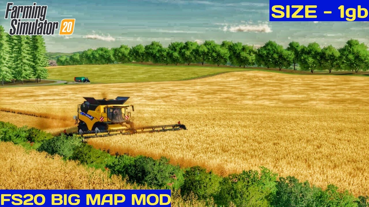 FS20 New Big Fields Map | Best map of Farming Simulator 20 | Size 1 gb ...
