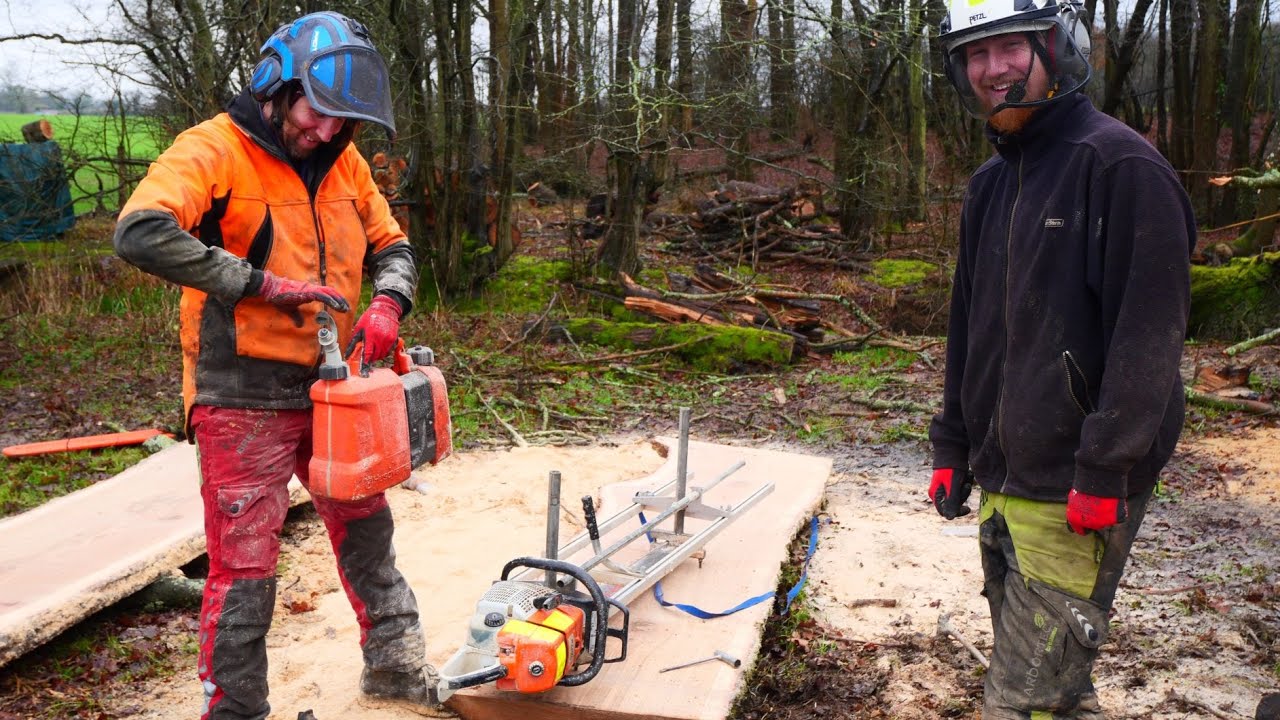ALASKAN CHAINSAW MILLS!: STIHL Ms660+MS661 Milling HUGE OAK! - YouTube
