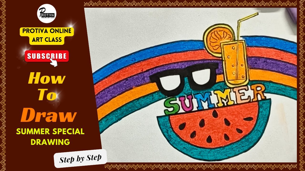 HOW TO DRAW A SUMMER SPECIAL DRAWING EASY STEP BY STEP - YouTube