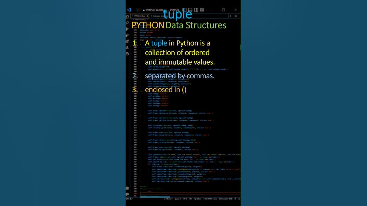 Tuple Data Structures Python Pythink Pythink1 Python For Beginners Youtube