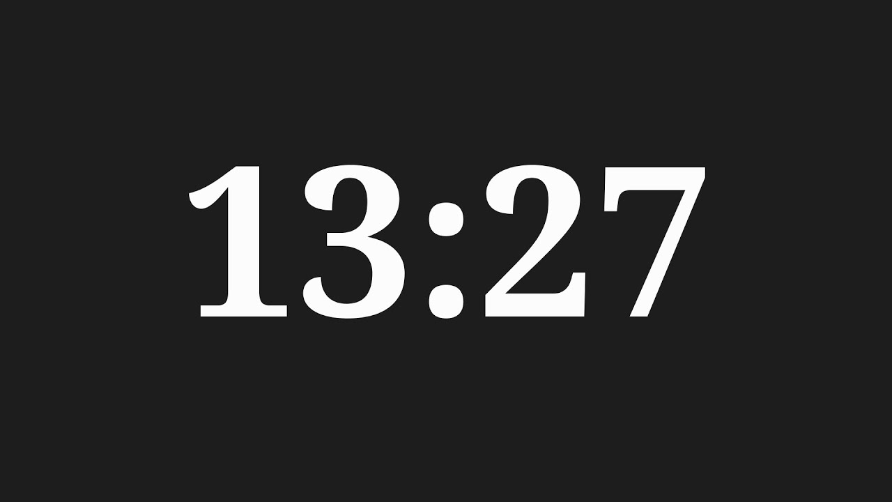 13 Minutes 27 Seconds Countdown Timer - YouTube