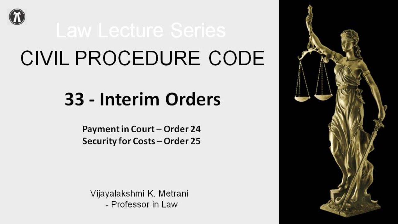 CPC Law Series - 33 - Interim Orders (In English) - YouTube