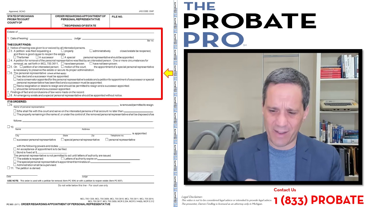 Order Regarding Appointment of Personal Representative - YouTube