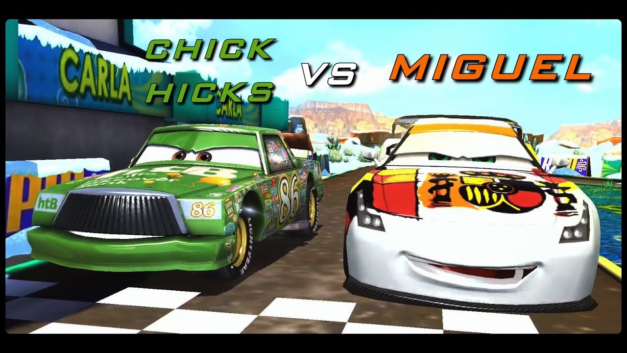 Disney Pixar Cars Fast as Lightning - Miguel vs Chick Hicks - YouTube