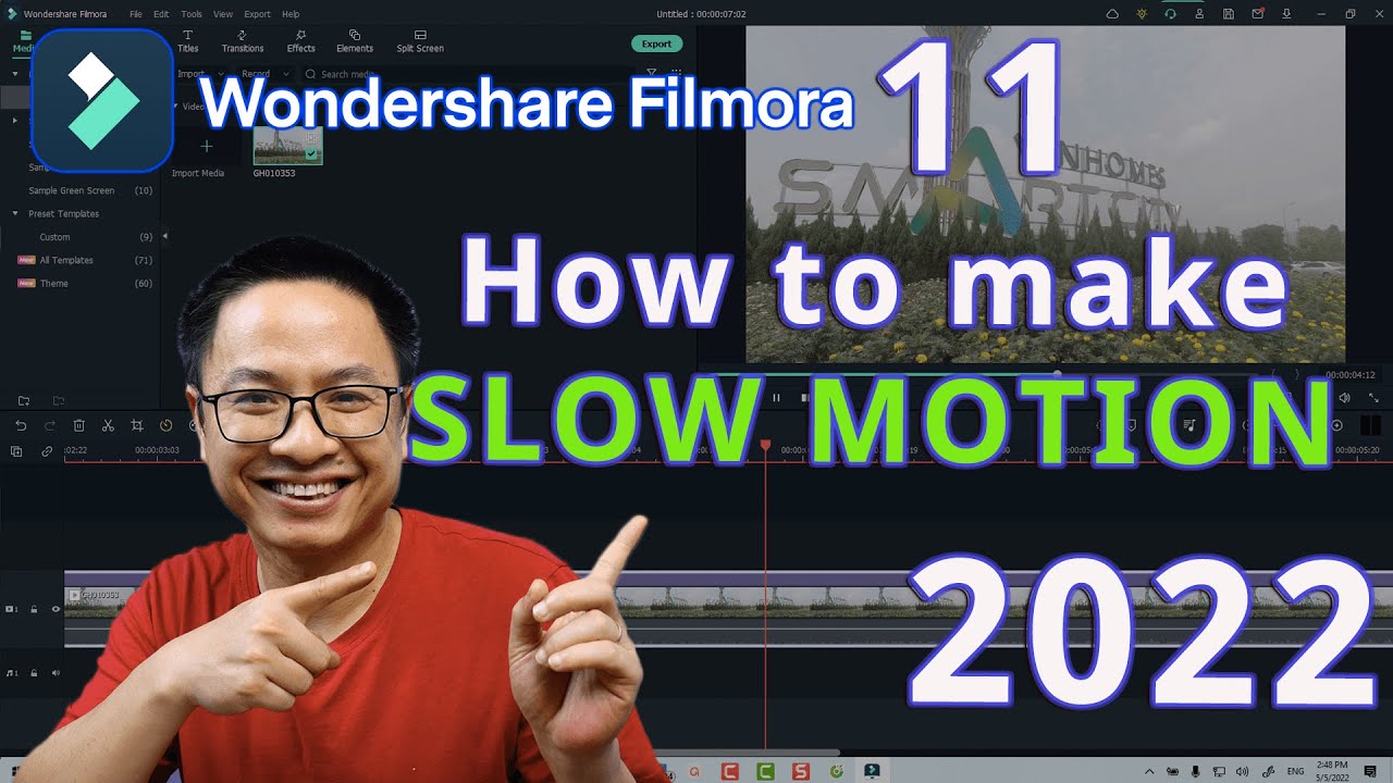How to make a SLOW MOTION video - Filmora 11 Tutorial For Beginners ...
