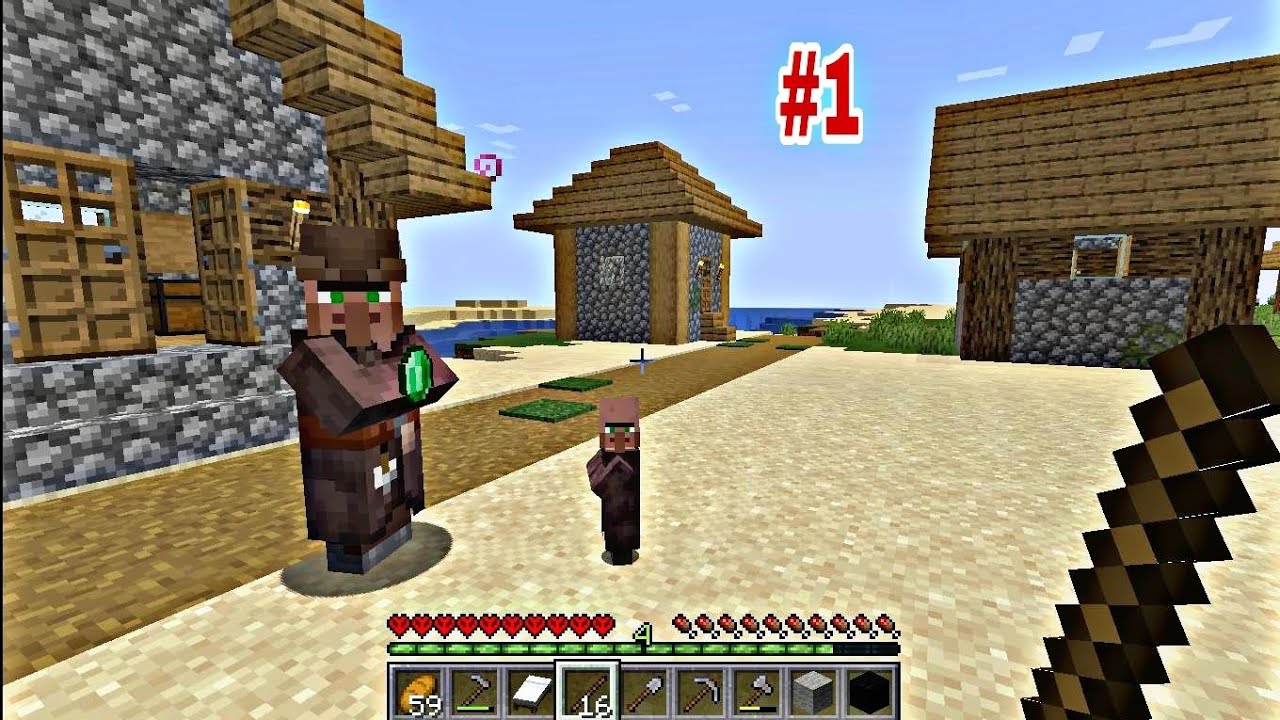UPGRADE VILLAGER'S IN MINECRAFT||MINECRAFT HARDCORE EPISODE 1|| - YouTube