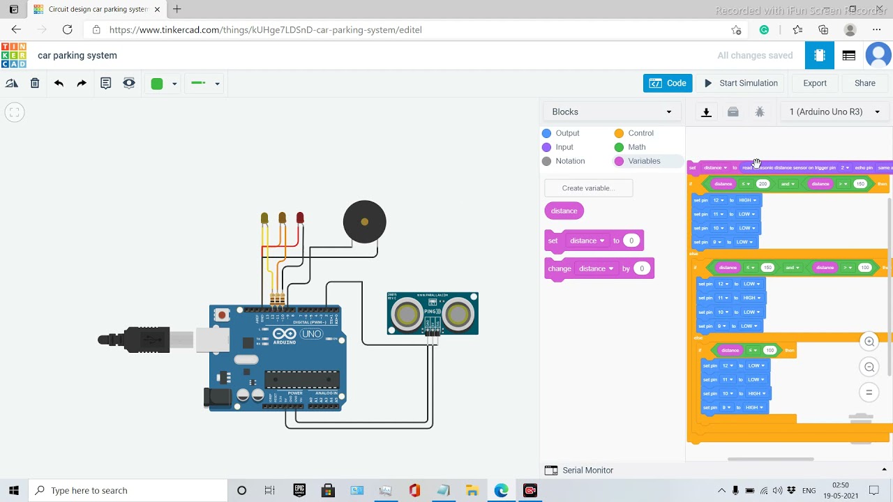 Car Parking System (Tinkercad)|Harsh Raj | 20MI10018 | Section 13 | IIT ...