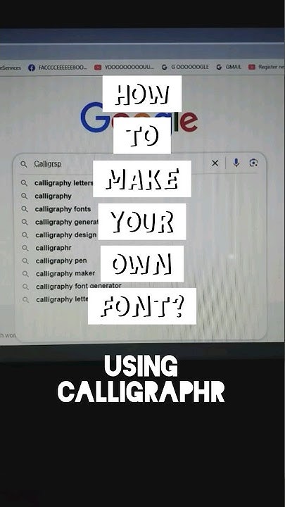 MAKE YOUR OWN FONT Using #Calligraphr #shadowlettering #lettersbyangelica - YouTube
