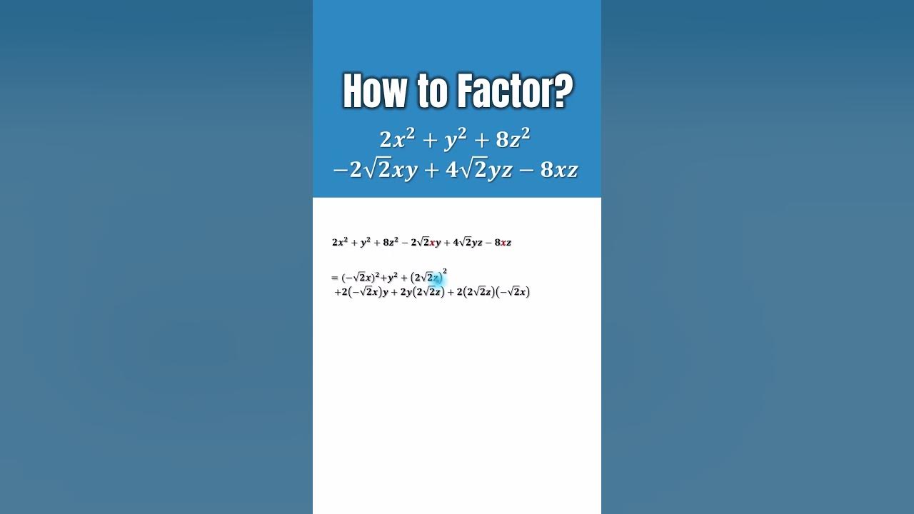 How To Factor The Polynomial 2x2 y2 8z2 2 2xy 4 2yz 8xz Class 9 Maths how-to-factor-the-polynomial-2x2-y2-8z2-2-2xy-4-2yz-8xz-class-9-maths