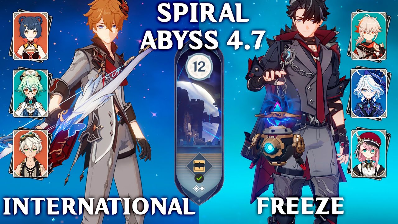 Childe International & Wriothesley Freeze. Spiral Abyss 4.7. Genshin ...