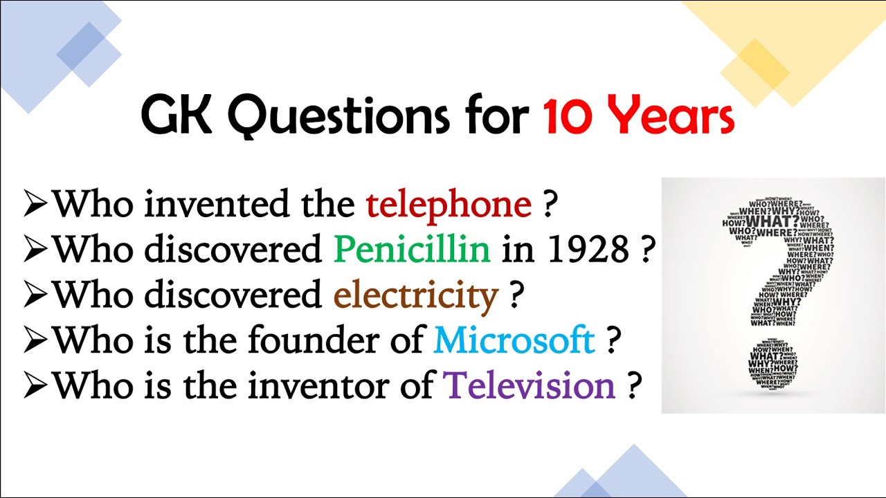 Important General Knowledge Questions for 10 Year Old | IQ - YouTube