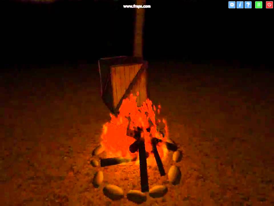 Realtime fire with refraction - YouTube