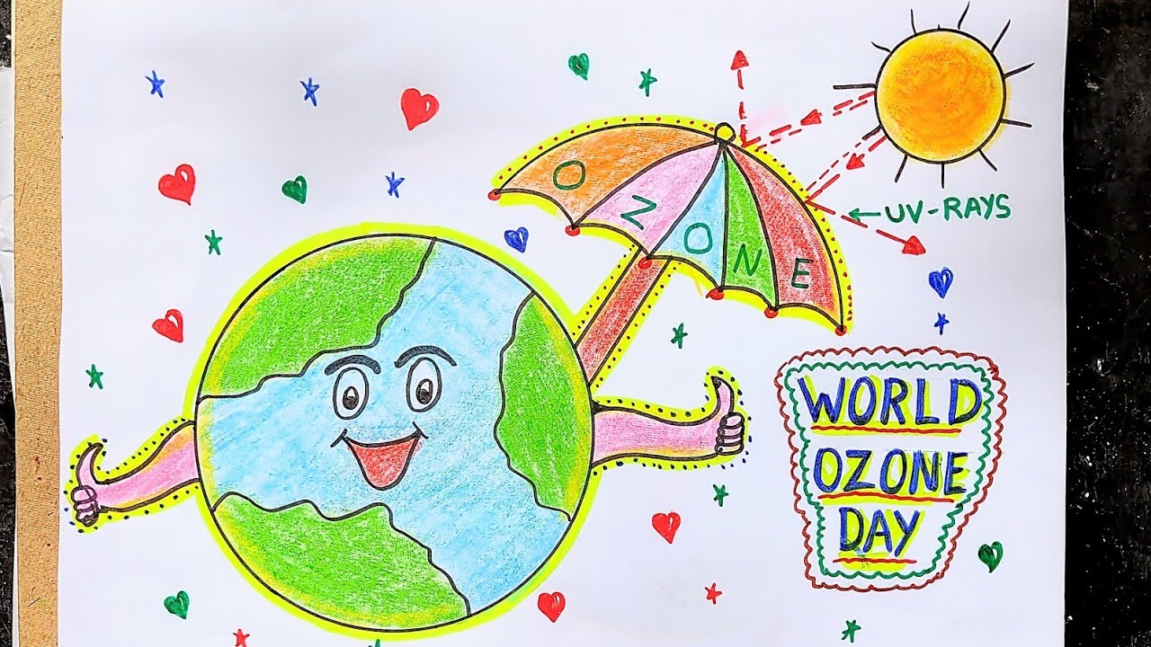 Ozone Day Drawing / World Ozone Day Drawing/ Save Ozone Layer Poster ...