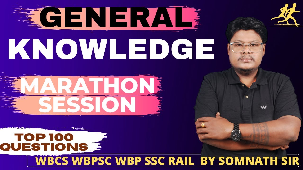 🔴MARATHON SESSION //🔥 GENERAL KNOWLEDGE🔥 TOP 100 QUESTIONS // WBCS WBP WBPSC SSC RAIL # ...