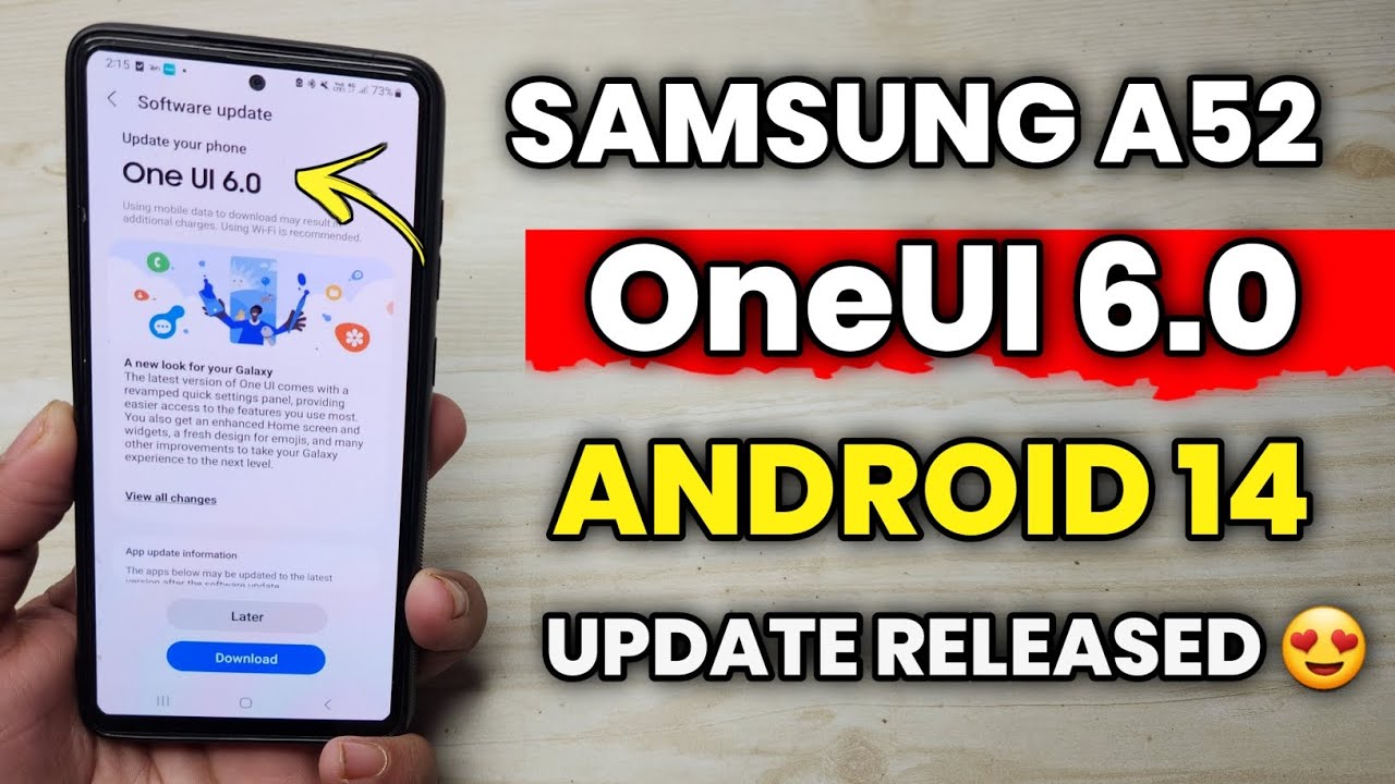 Samsung A52 : OneUI 6.0 Android 14 Update RELEASED 🔥🔥🔥 | Samsung A52 New Software Update OneUI 6 ...