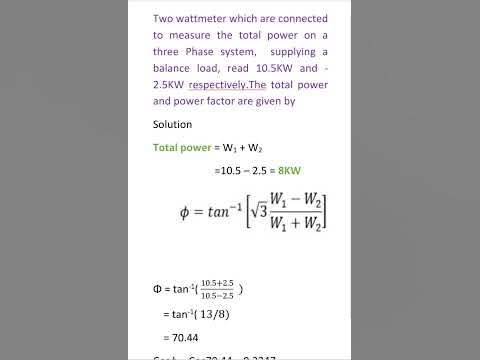3 phase power measurement | Two wattmeter| TRB Polytechnic EEE - 2017 | Measurements ...