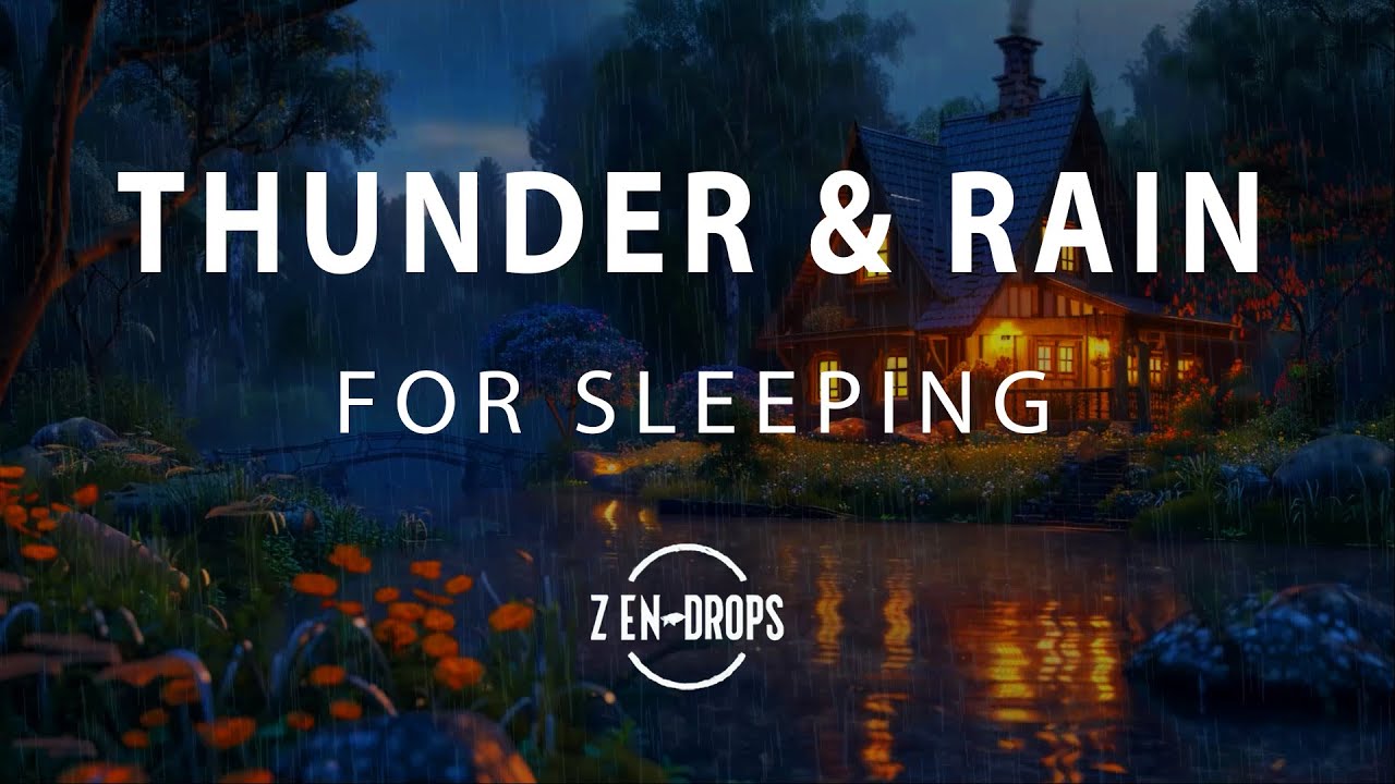 3 Hours Rain Sounds For Sleeping - Rain and Thunder Sound at Night ...