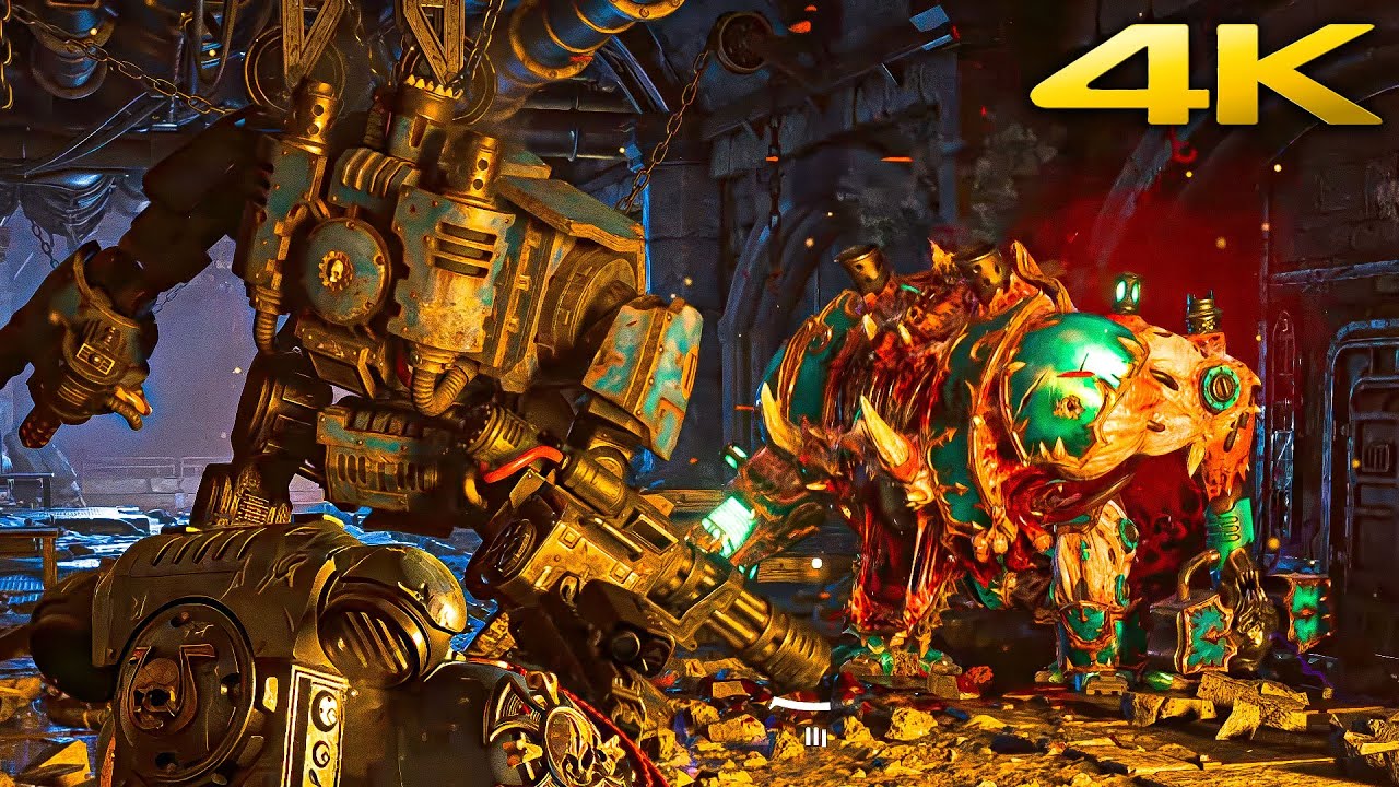 Space Marine 2 - Dreadnought destroys Helbrute & Heldrake Scene - Warhammer 40K [4K 60FPS] (PC ...