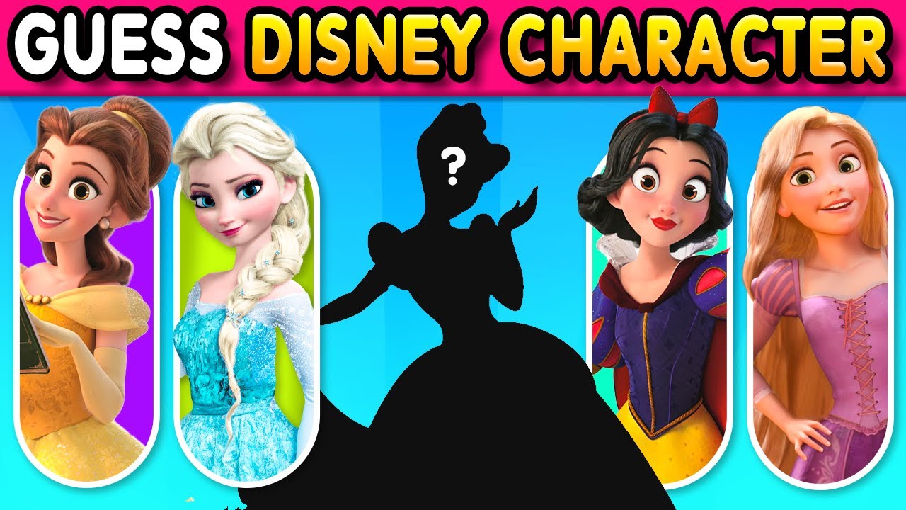 🔥 Guess The Disney Character by SHADOW ? Elsa, Moana, Snow White ...