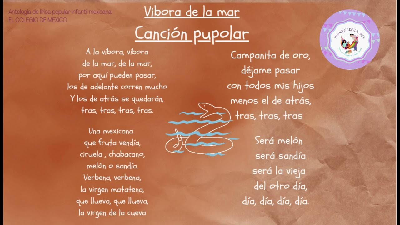 A la víbora de la mar, ronda infantil de lírica mexicana. - YouTube