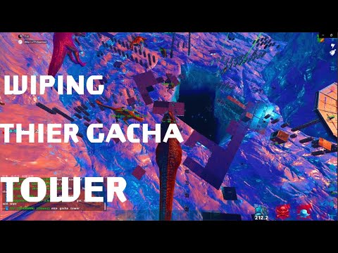 wiping their gacha tower | ARK pvp highlight | - YouTube