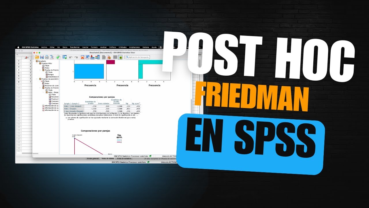 POST HOC en SPSS para prueba Friedman. Paso a paso. - YouTube