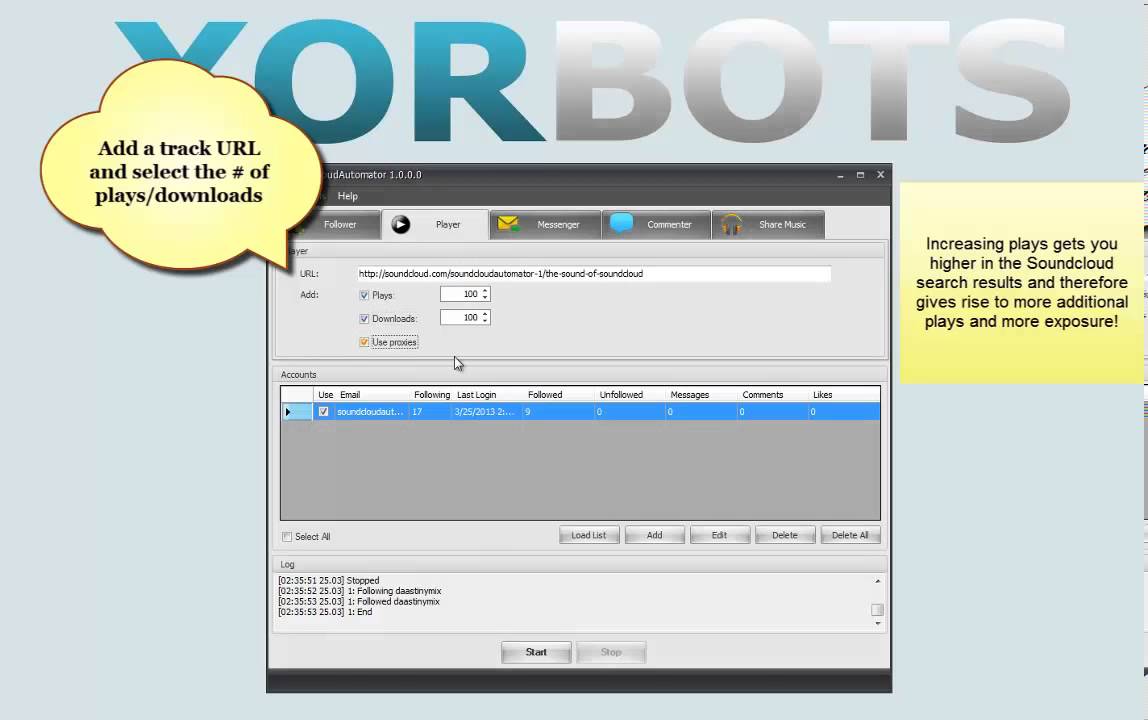 SoundCloudAutomator - The best Soundcloud Bot automation software - YouTube