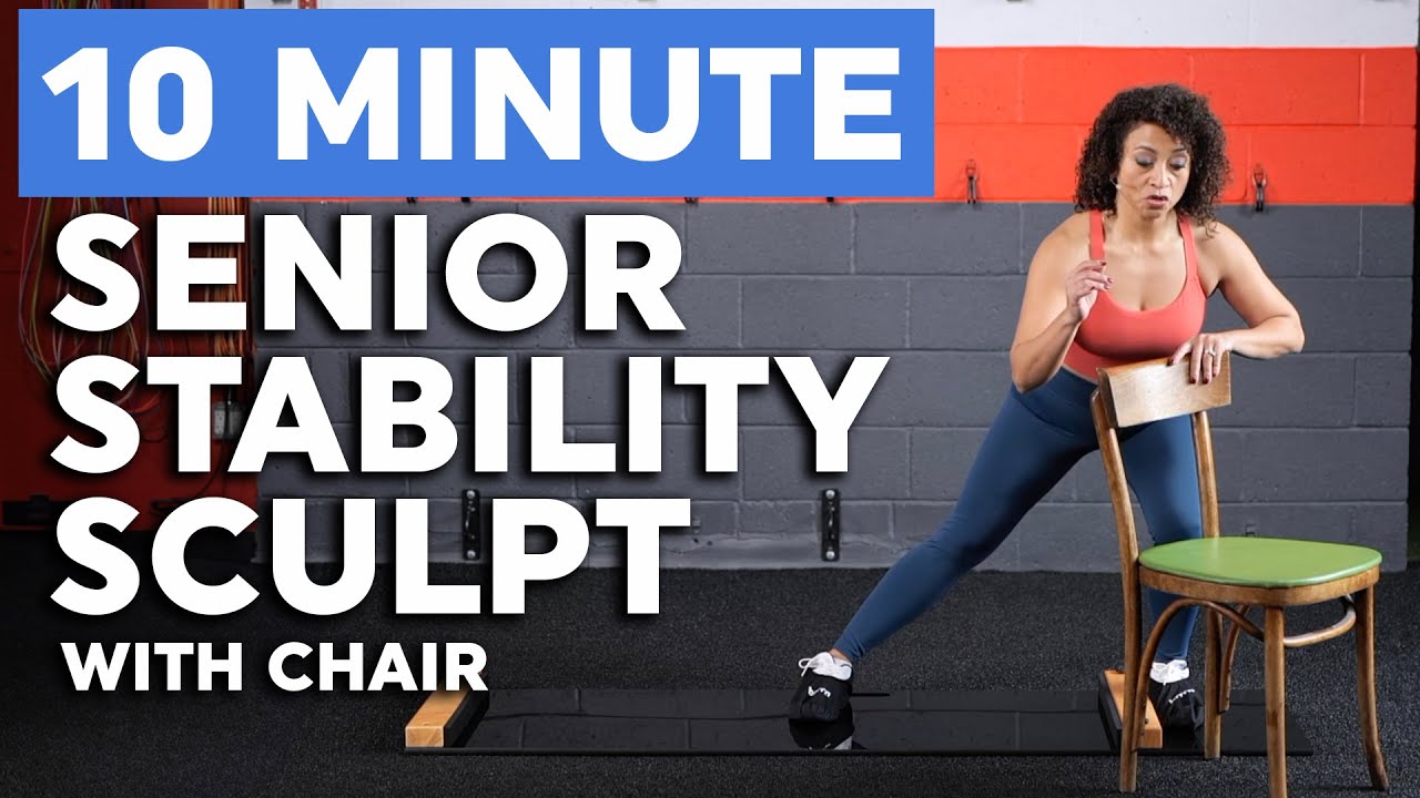 10 Minute Senior Stability Slide Board Workout with Chair | Targets ...