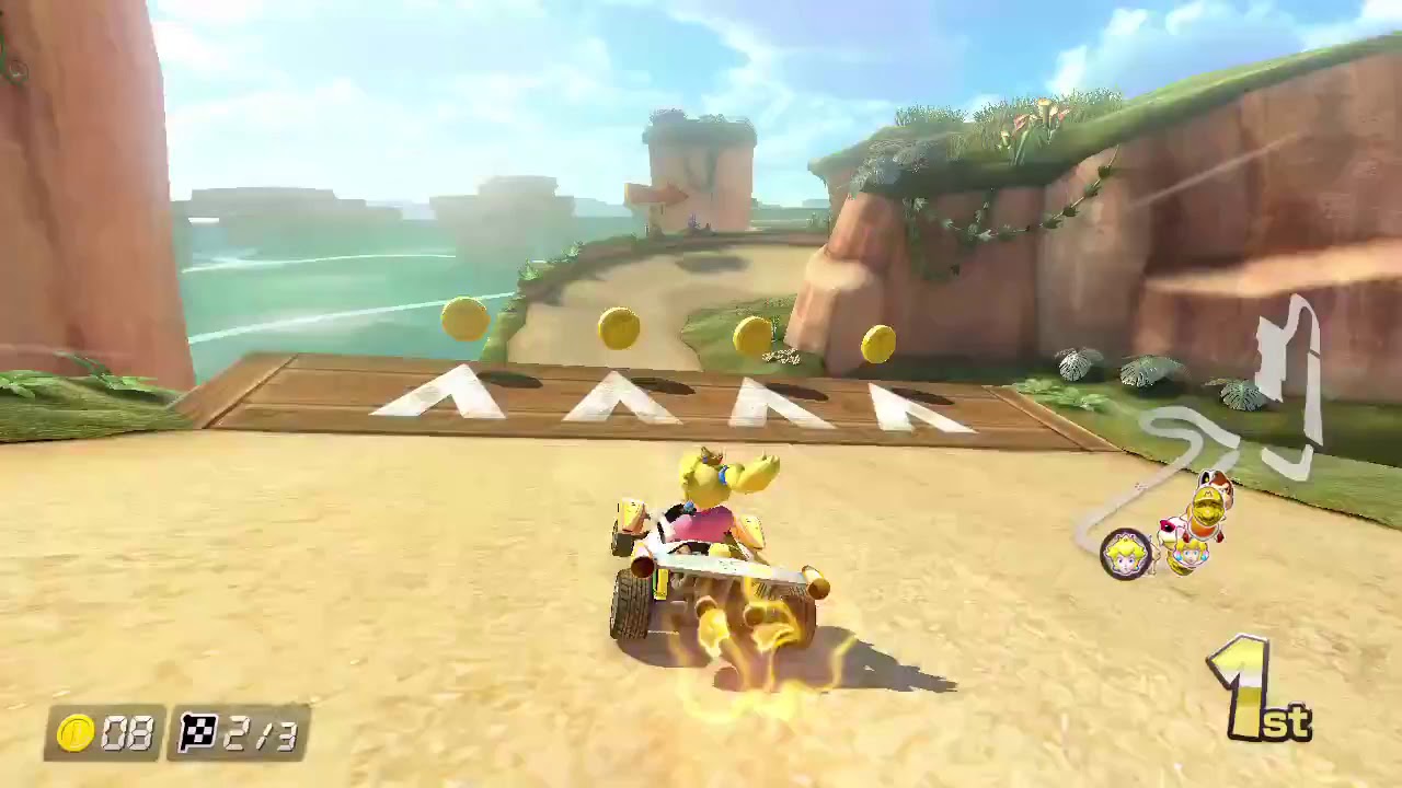 Blue shell explosion near miss [MARIO KART 8 DELUXE] - YouTube