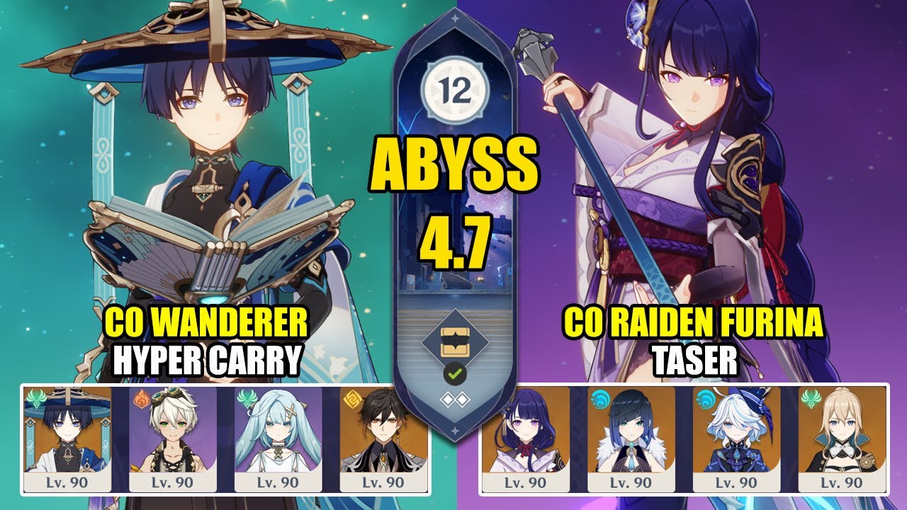 C0 Wanderer Hyper Carry & C0 Raiden Furina Taser | Spiral Abyss 4.7 ...