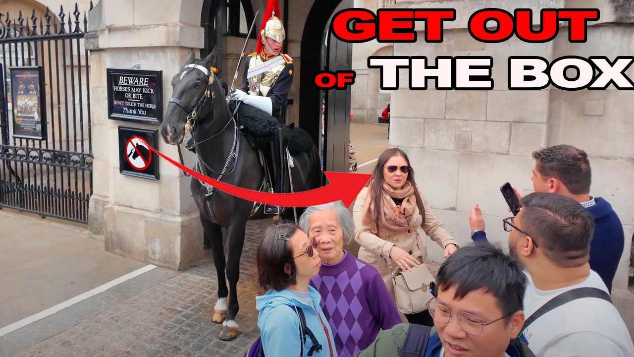 Guard SHOUTS Loud at Breaking Rule Tourists to get Out the White Box.! - YouTube