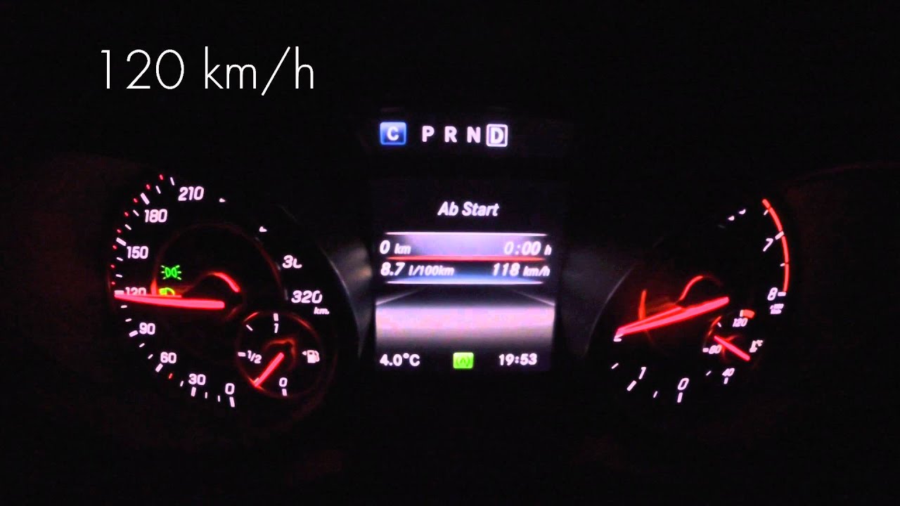 Mercedes-AMG A45 fuel consumption / Verbrauch constant speed - YouTube