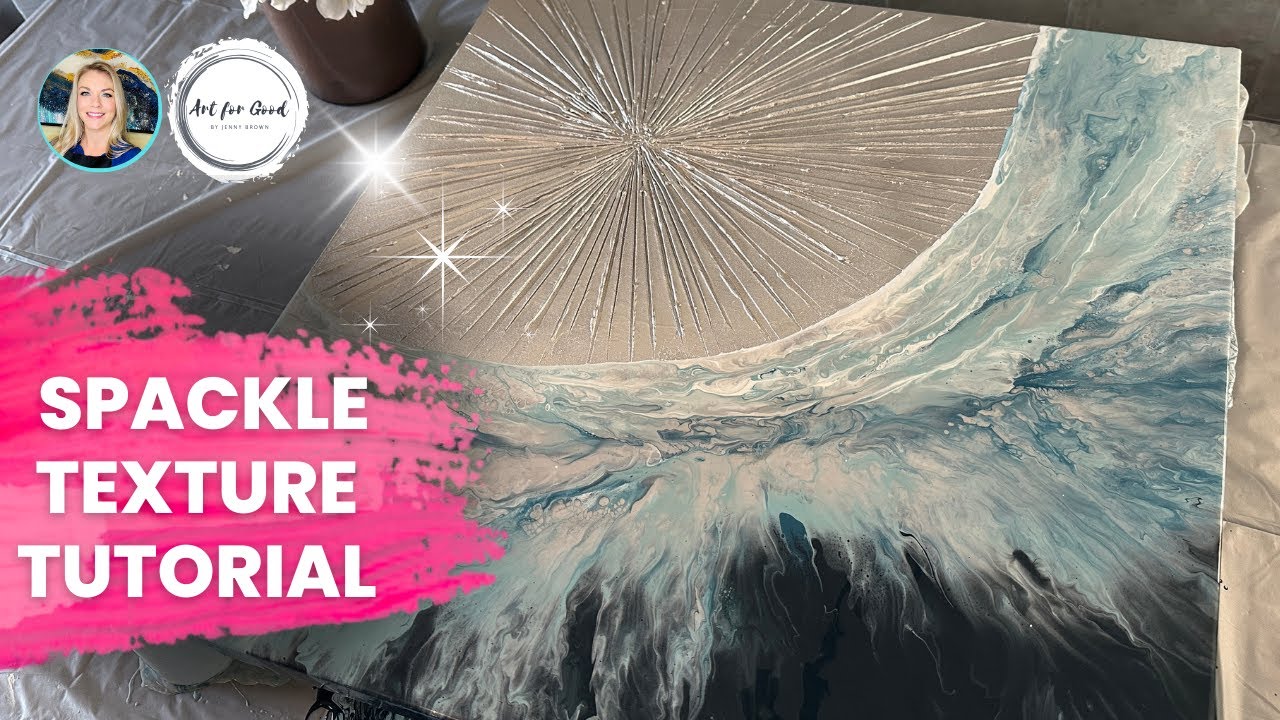 Easy Texture Art on Canvas - Acrylic Pouring Embellishment Idea - YouTube