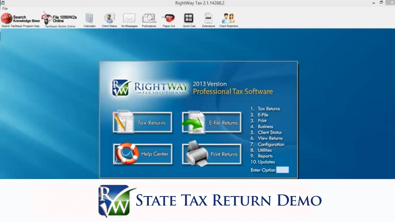 RightWay State Tax Return Demo Video - YouTube