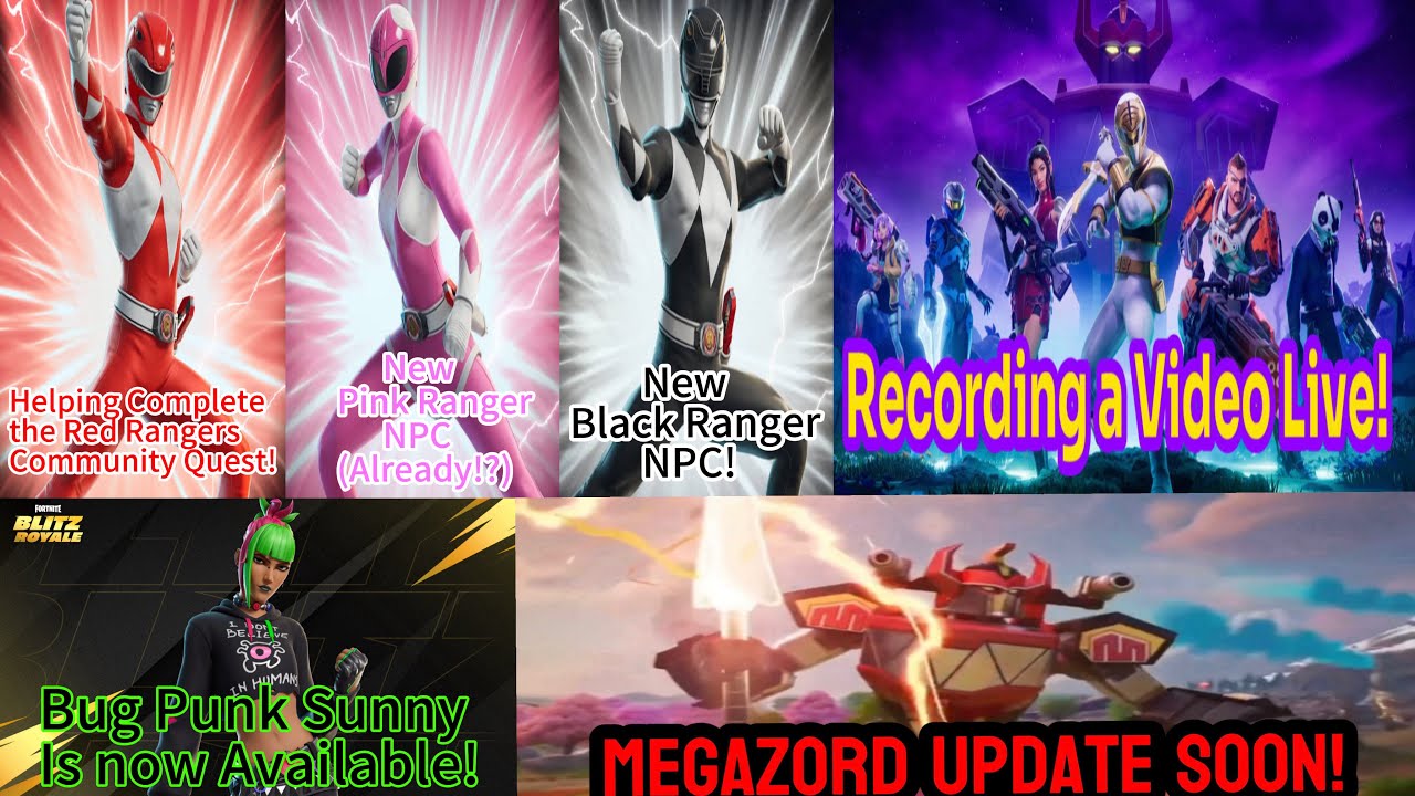 Fortnite, New Black & Pink Ranger NPC'S, Helping Red Ranger, New Bug ...
