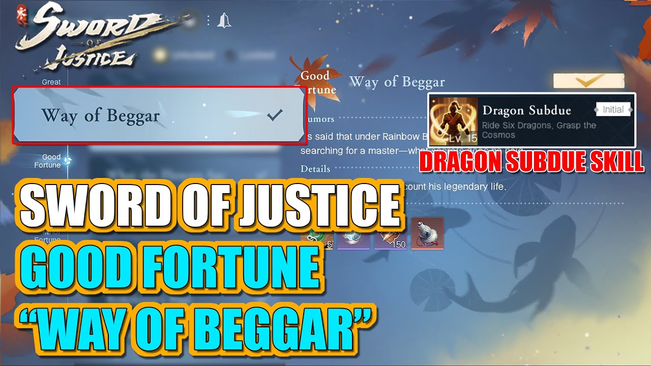 [Good Fortune] How to trigger Good Fortune “Way of Beggar” + Dragon ...