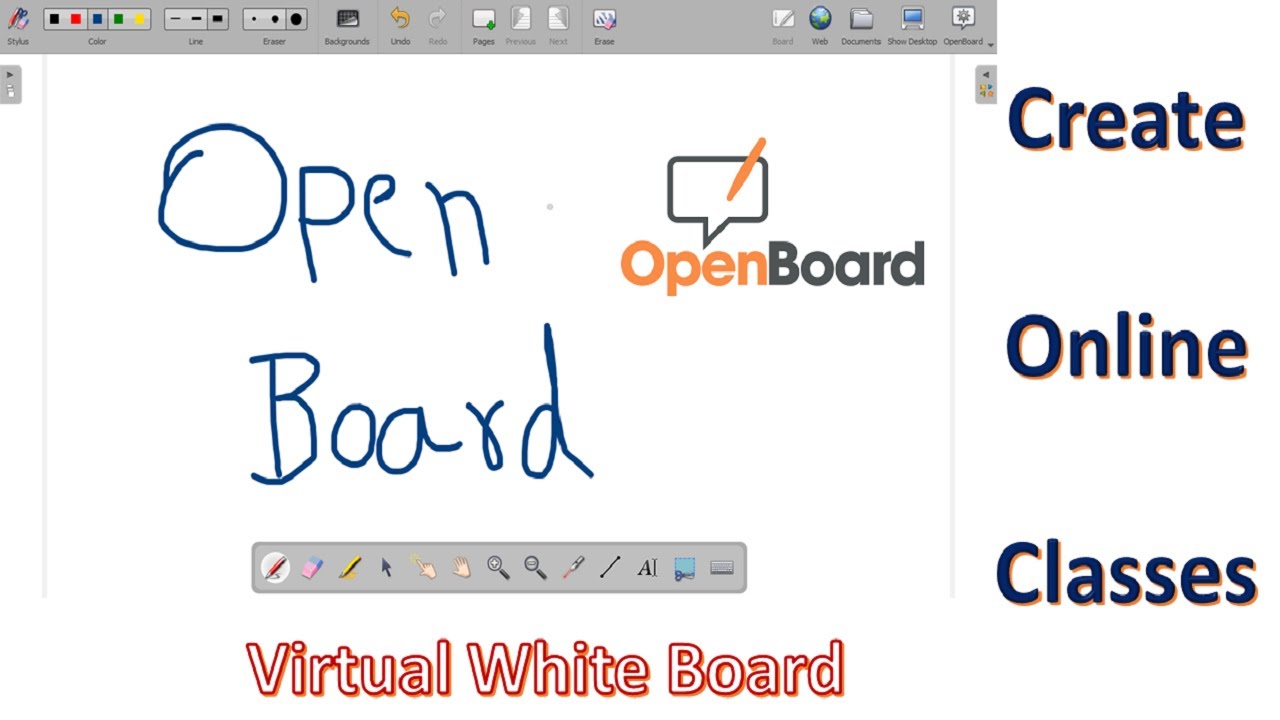 How to make online classes using OpenBoard in hindi | digital notes ...