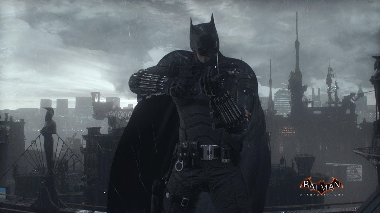 How Battinson stops a bank robbery In Batman Arkham Knight - YouTube