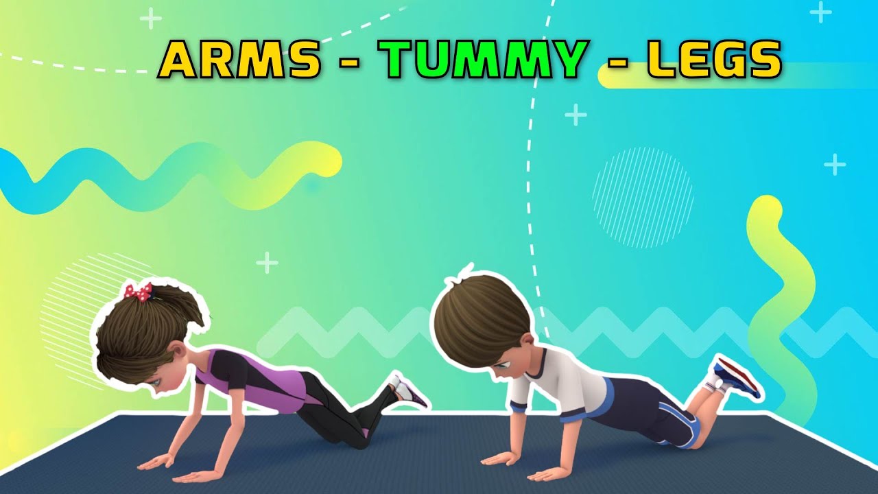 ARMS + TUMMY + LEGS: KIDS WORKOUT | Kids Exercise - YouTube