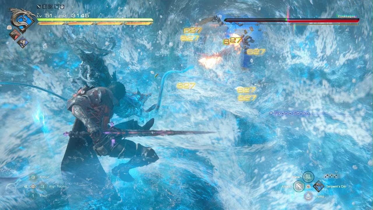 FINAL FANTASY XVI cool ice powers and other skills - YouTube