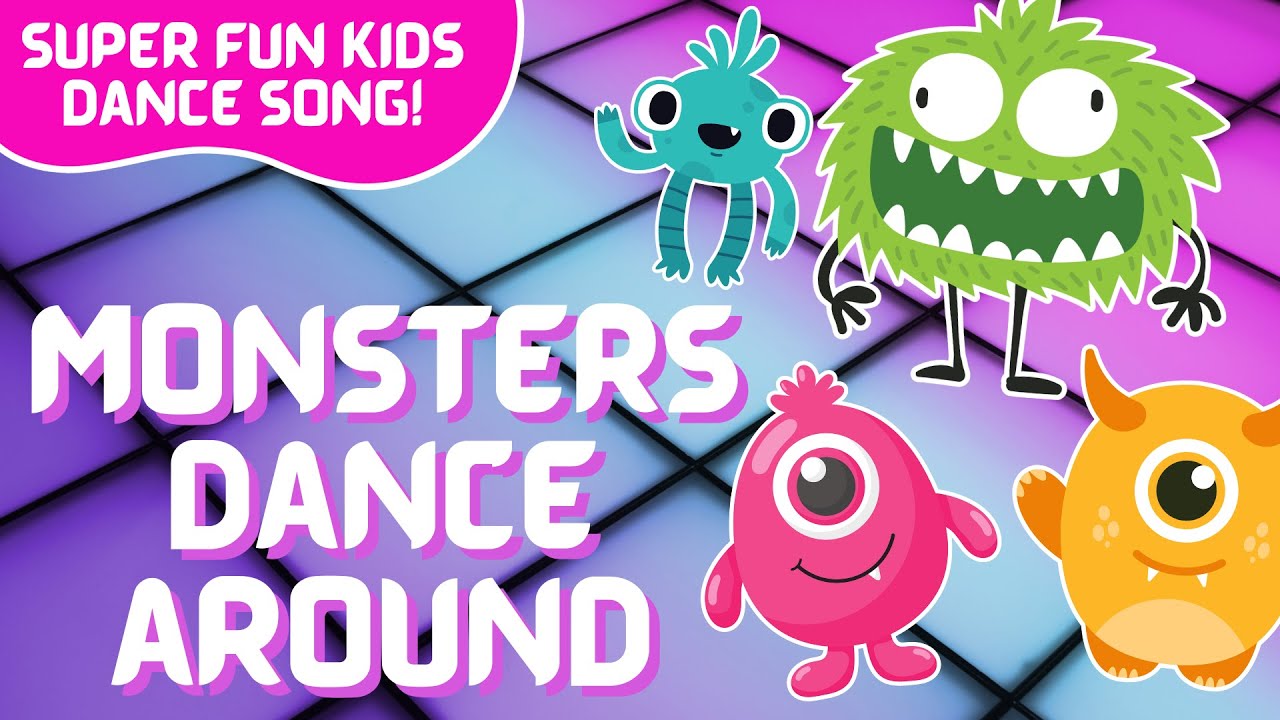Monsters Dance Around! 👻 🎶 Fun Kids & Toddler Dance Party Song for ...