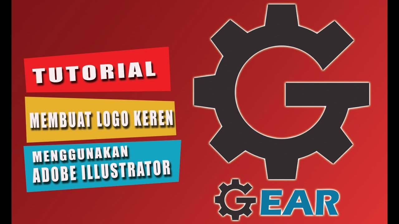 Cara Cepat Membuat Desain Logo Gear dengan mudah - TUTORIAL AI - YouTube