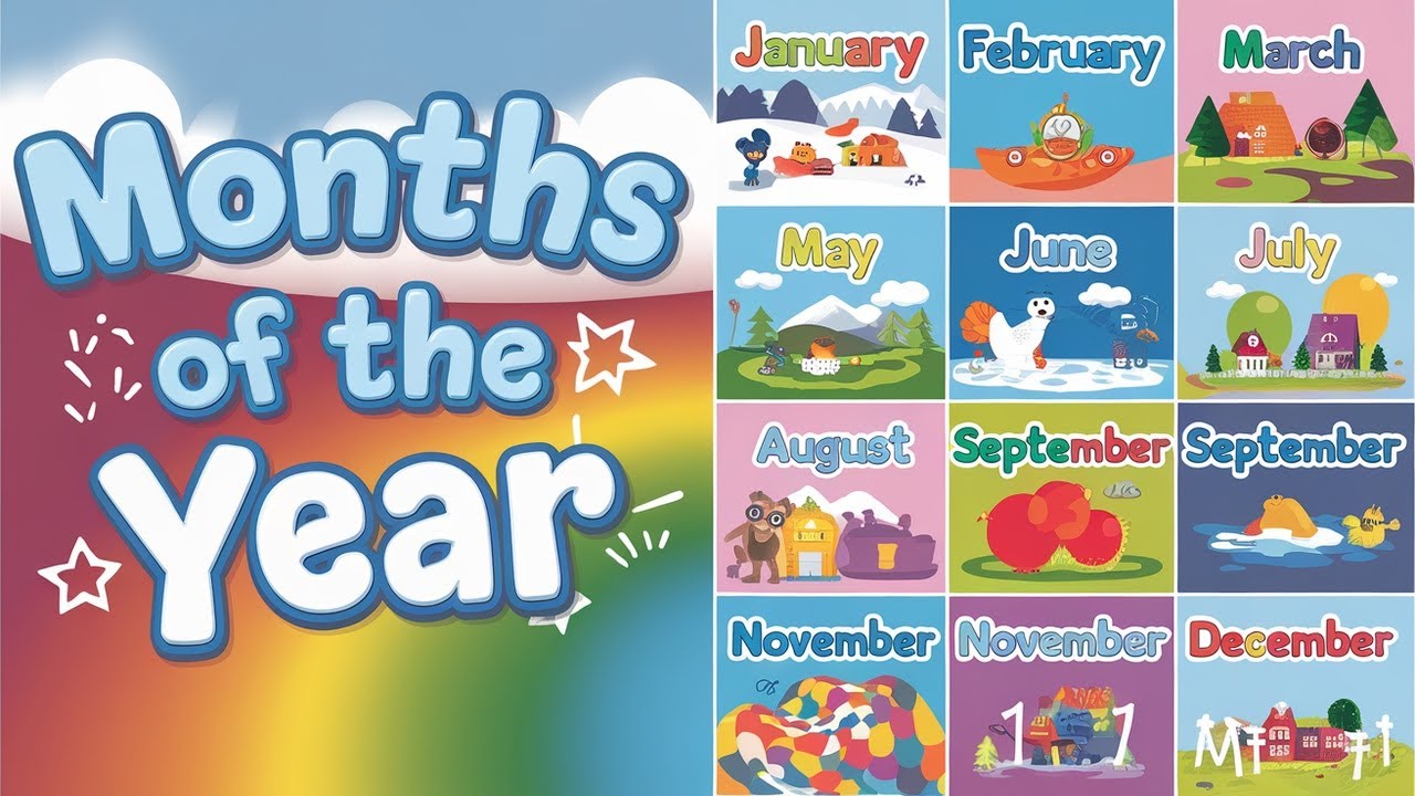🎵 Months of the Year Song for Kids! 🎵 | Learn the 12 Months with Fun ...