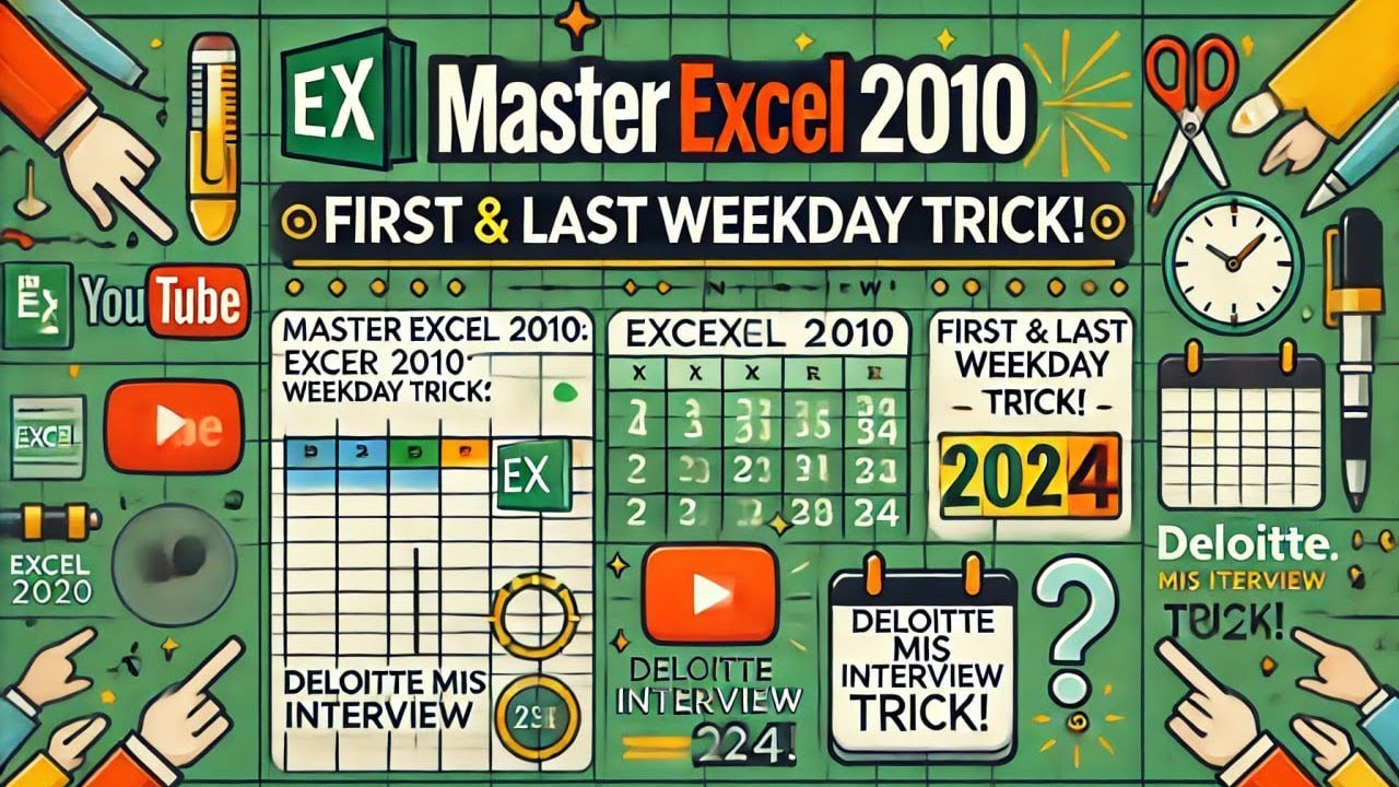 Excel 2010 Trick! Find First & Last Weekday 📅 | Deloitte MIS Interview ...