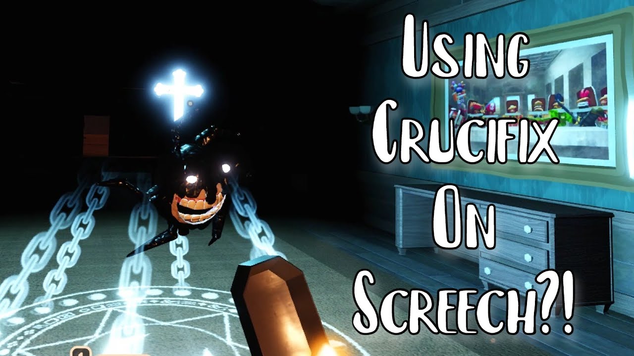 What Happens When Using Crucifix On Screech?! - Roblox Doors Hotel ...